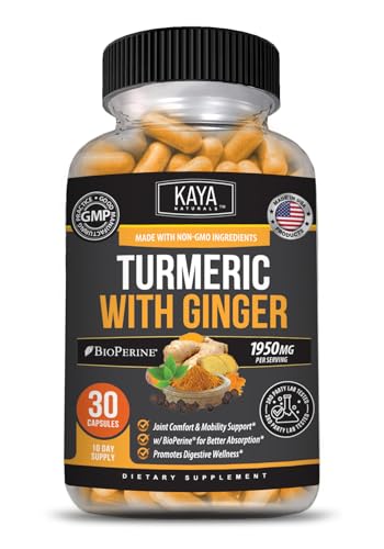 veggie capsules with turmeric and ginger