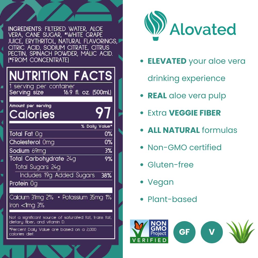 veggie drink with aloe vera goodness