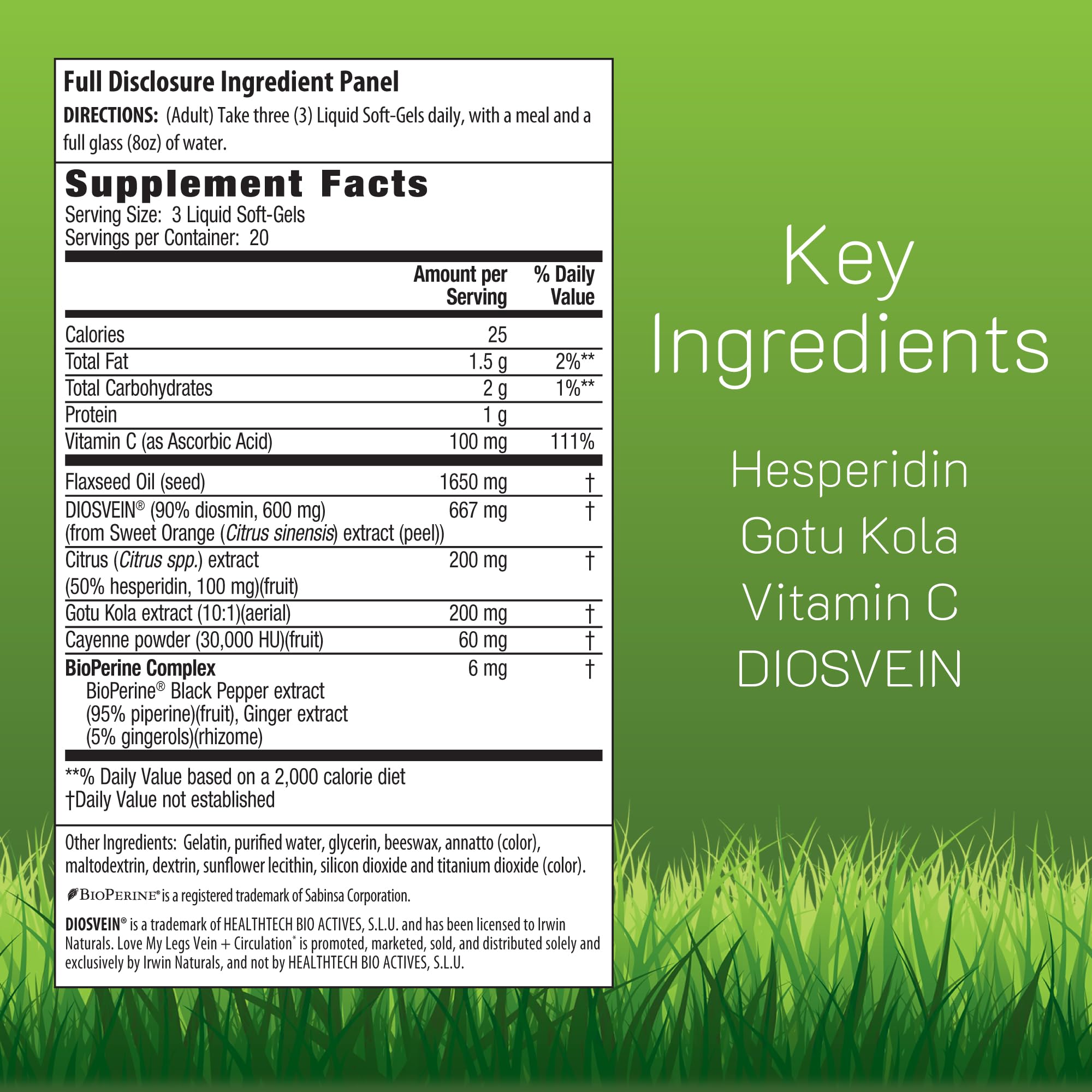vein health support softgels