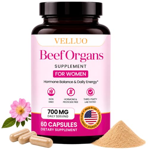VELLUO beef organ supplement capsules