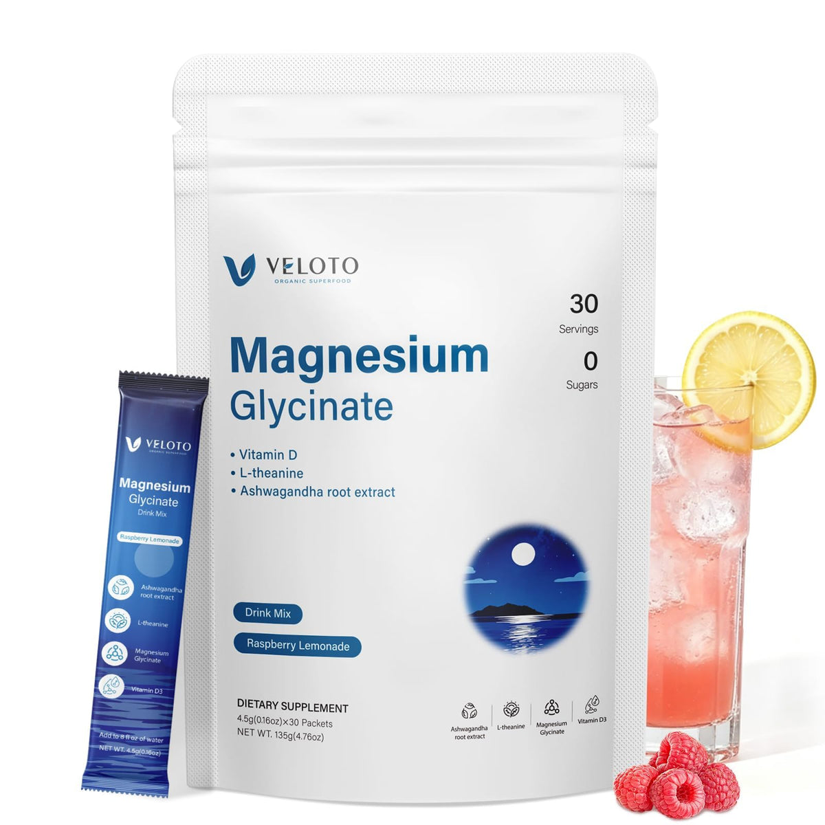 VELOTO magnesium glycinate drink mix