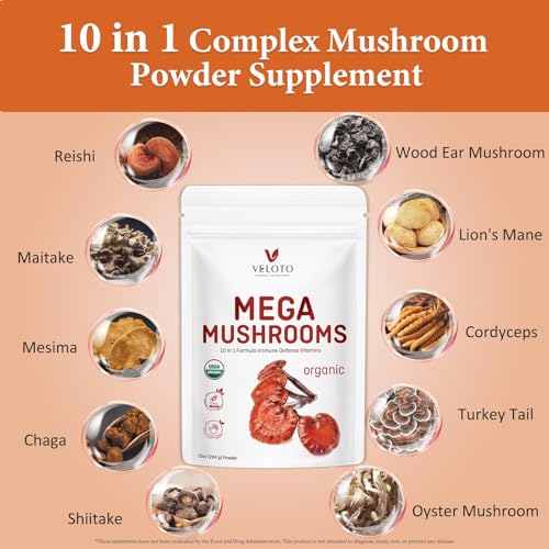 VELOTO mega mushroom powder benefits