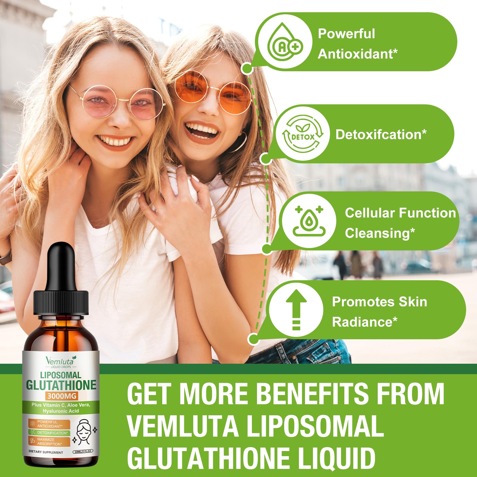 Vemluta glutathione drops for skin health