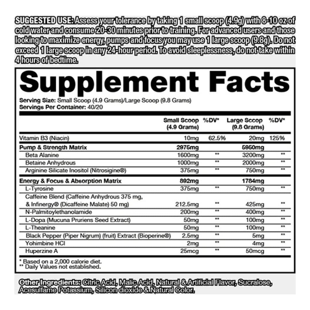 Venom Extreme Potency workout supplement