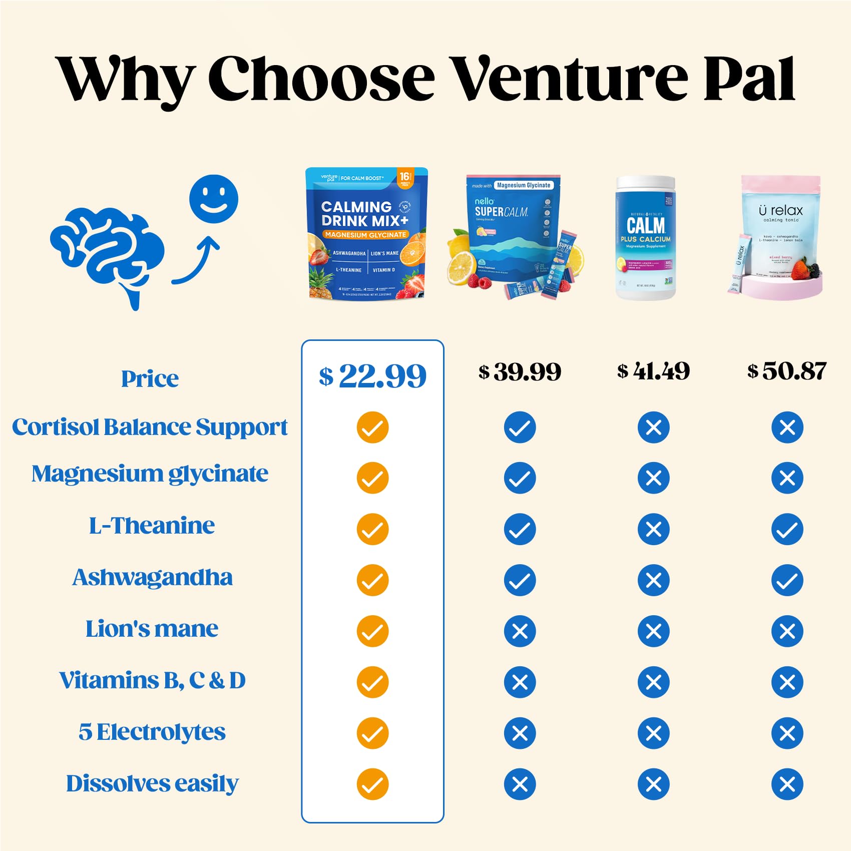 Venture Pal Calm magnesium drink mix