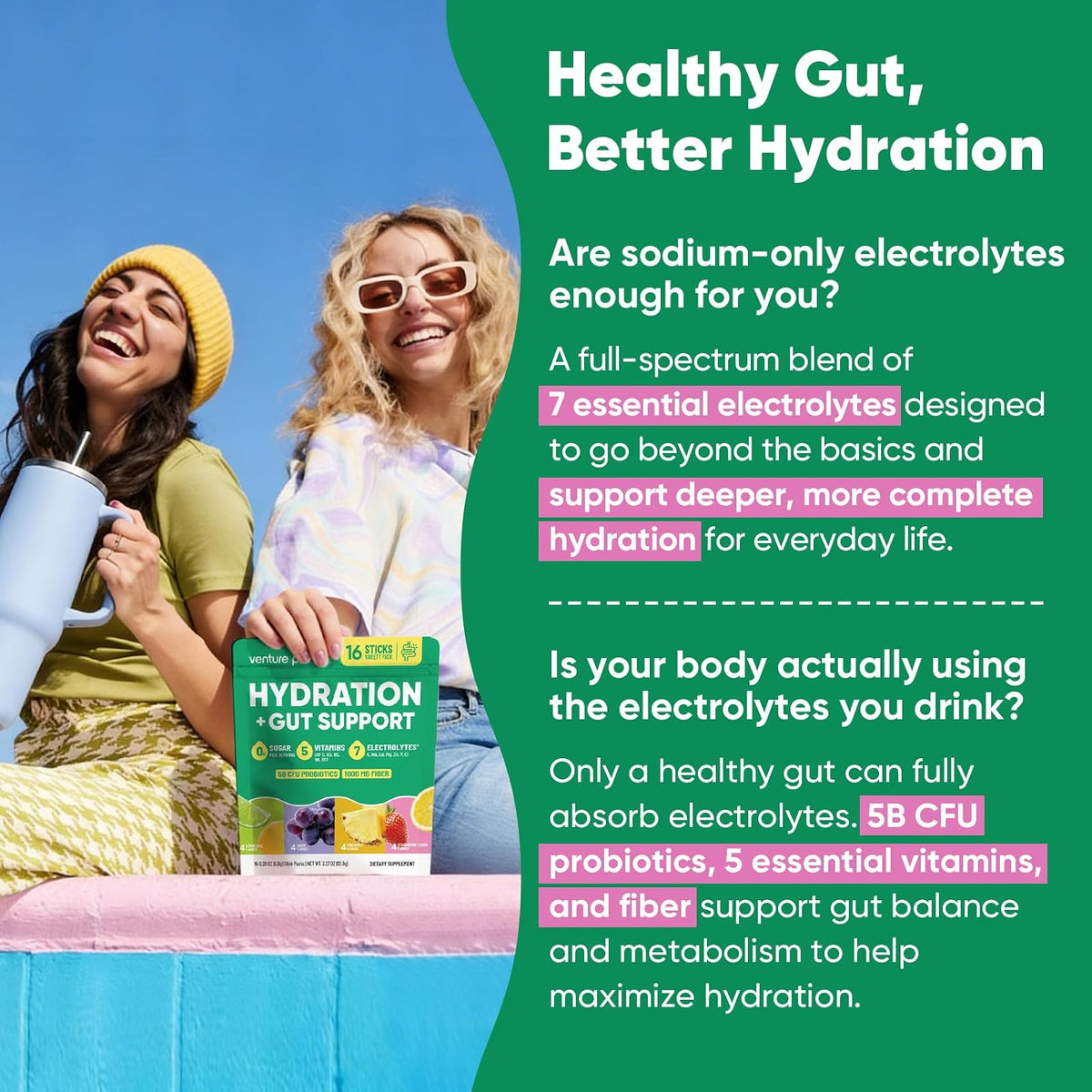 Venture Pal gut health support electrolytes