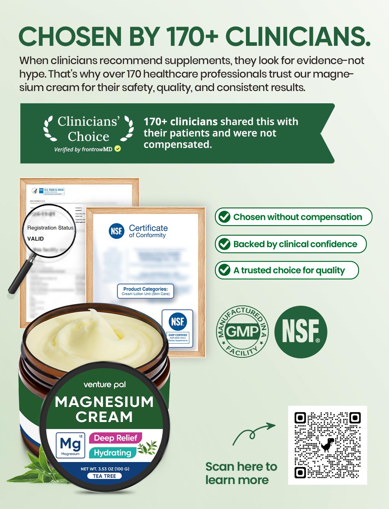 Venture Pal magnesium cream for everyday use