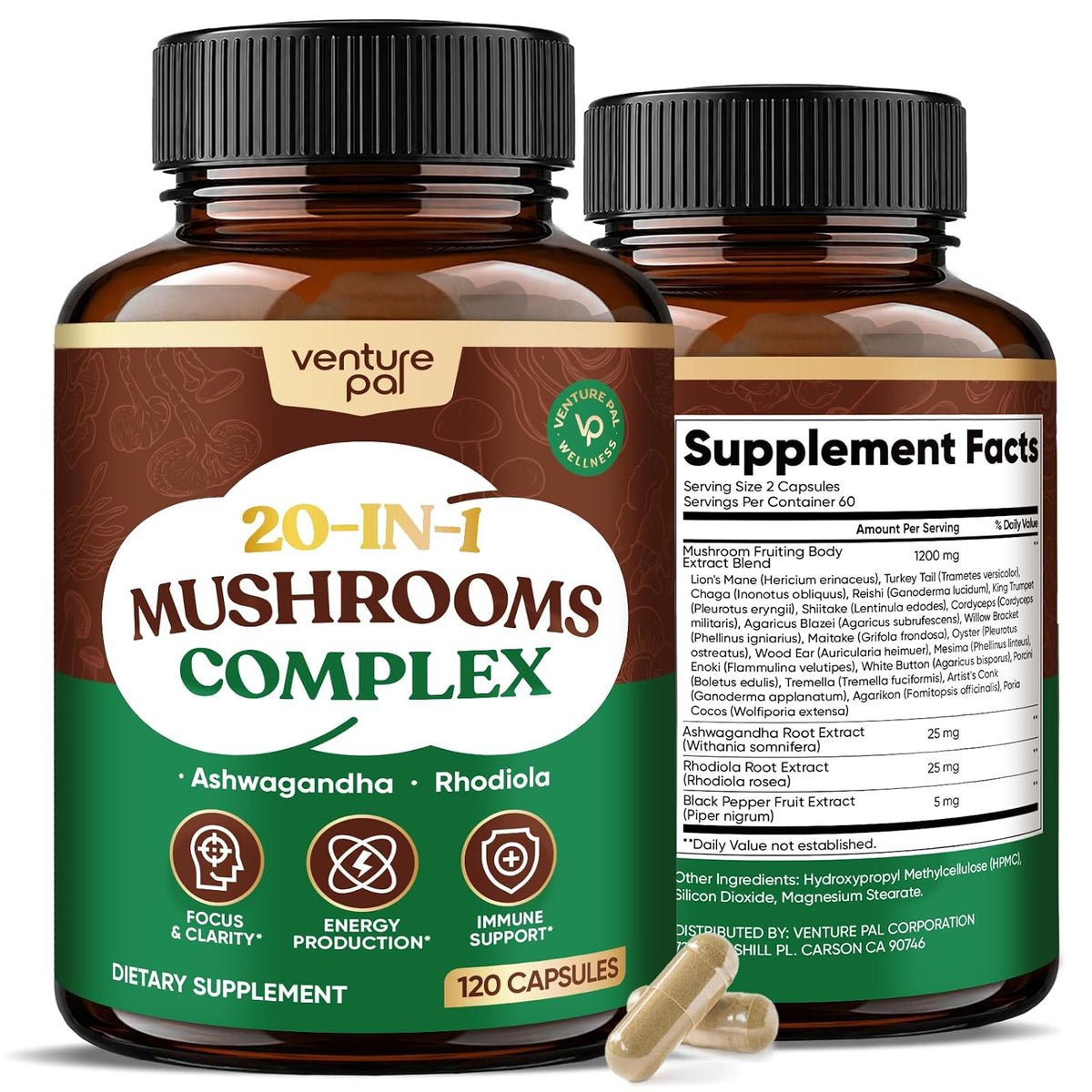 Venture Pal mushroom supplement benefits