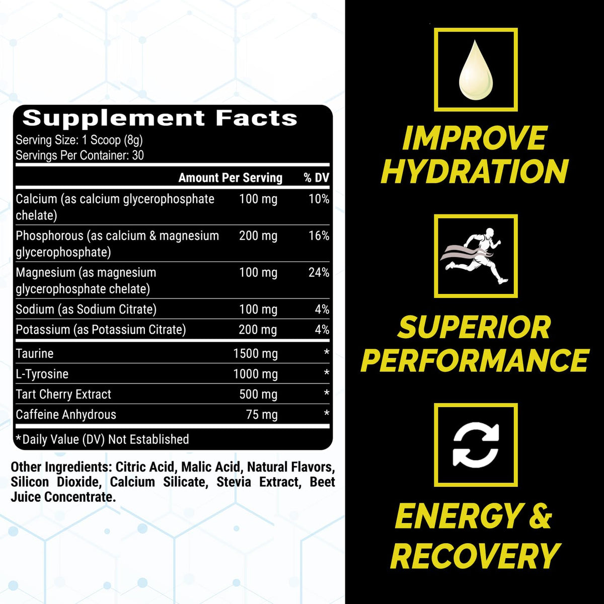 Versalyte charged electrolytes for athletes