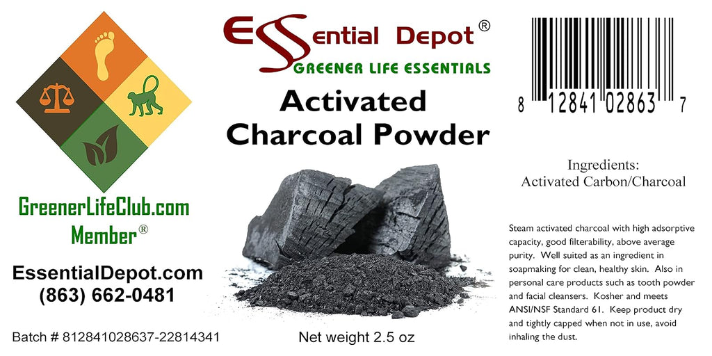 Versatile activated charcoal powder for home use