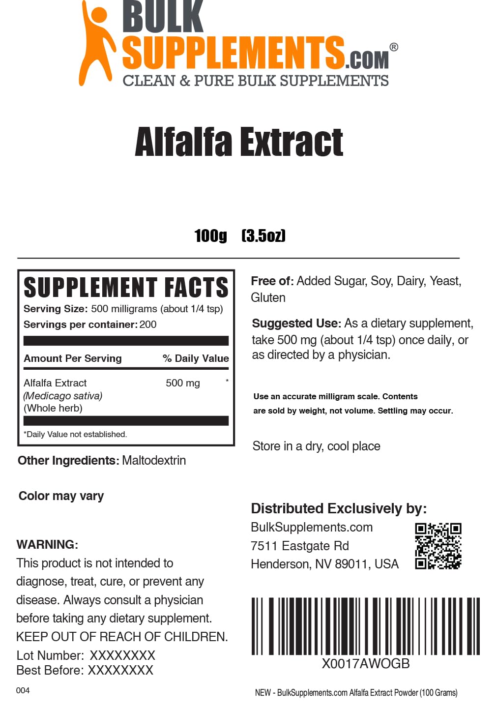 Versatile Alfalfa Extract for smoothies and shakes