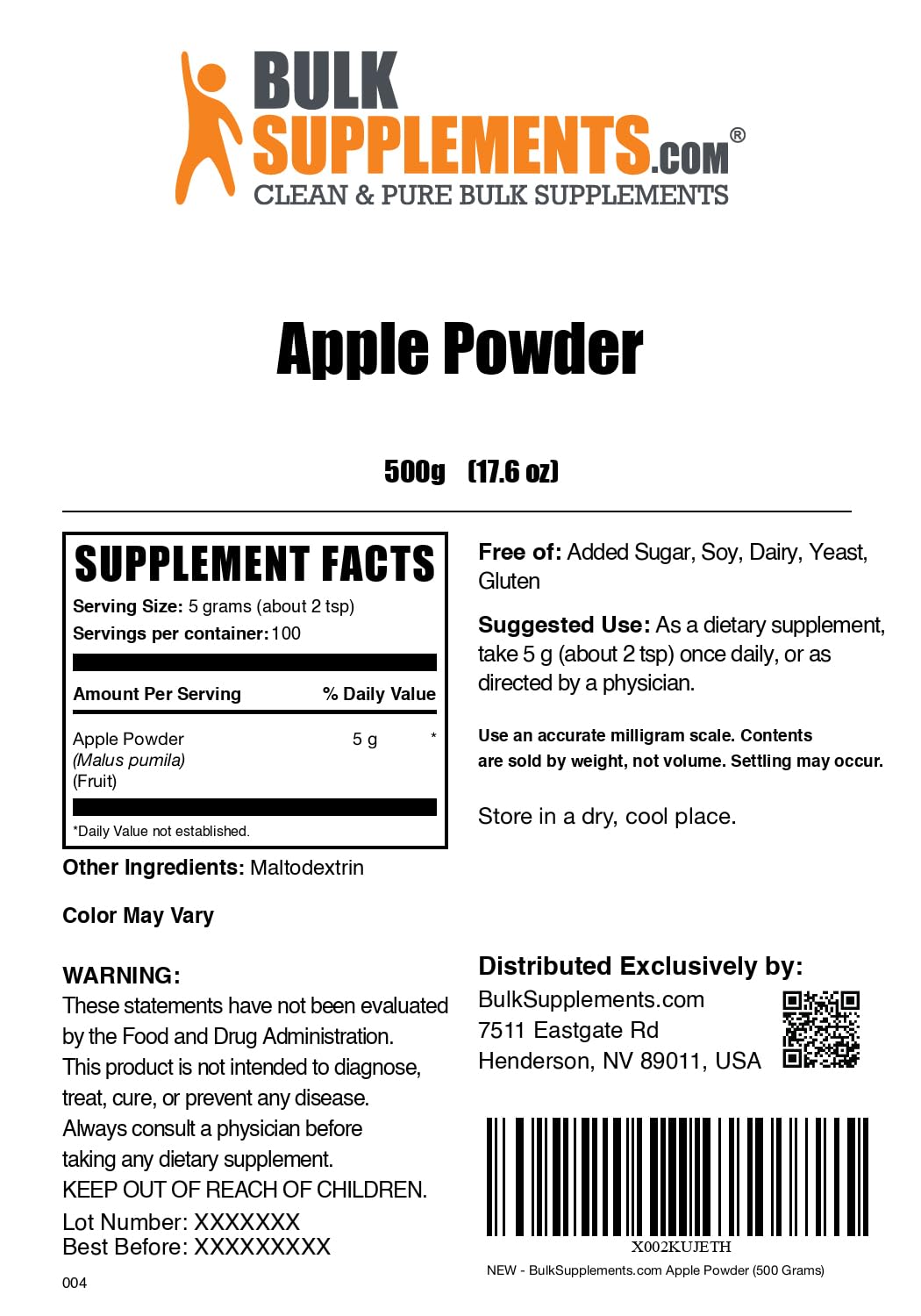 Versatile apple powder for baking