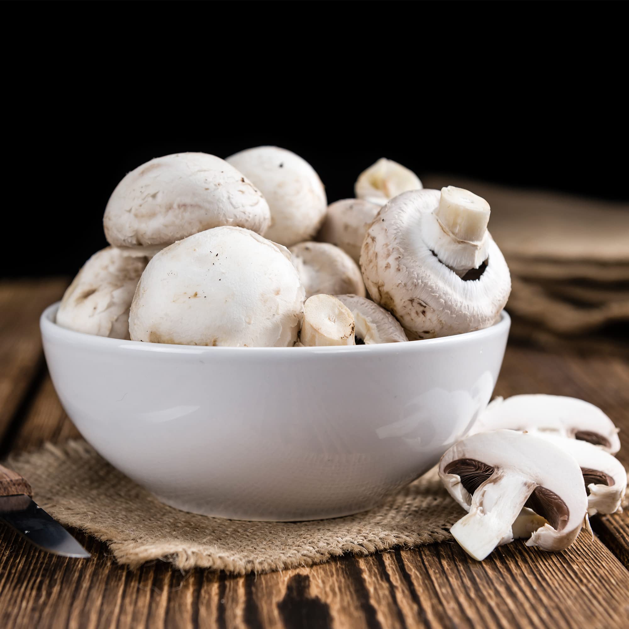 Versatile button mushrooms for cooking