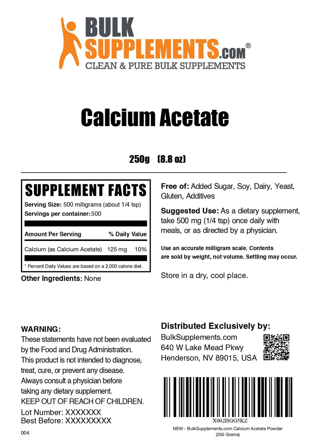 versatile calcium acetate for daily use