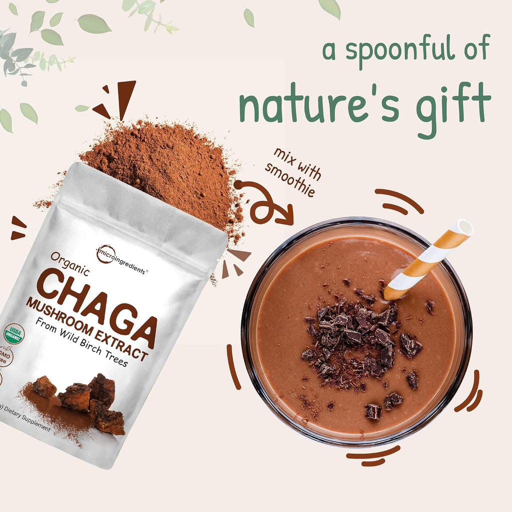 versatile chaga powder for smoothies