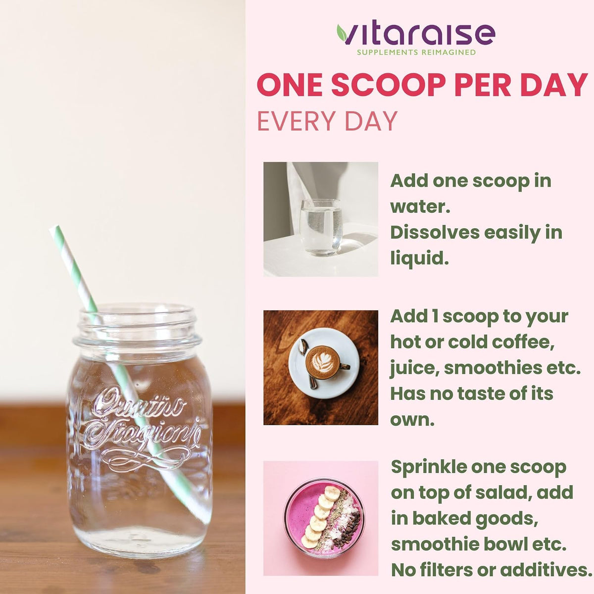 Versatile collagen powder for smoothies