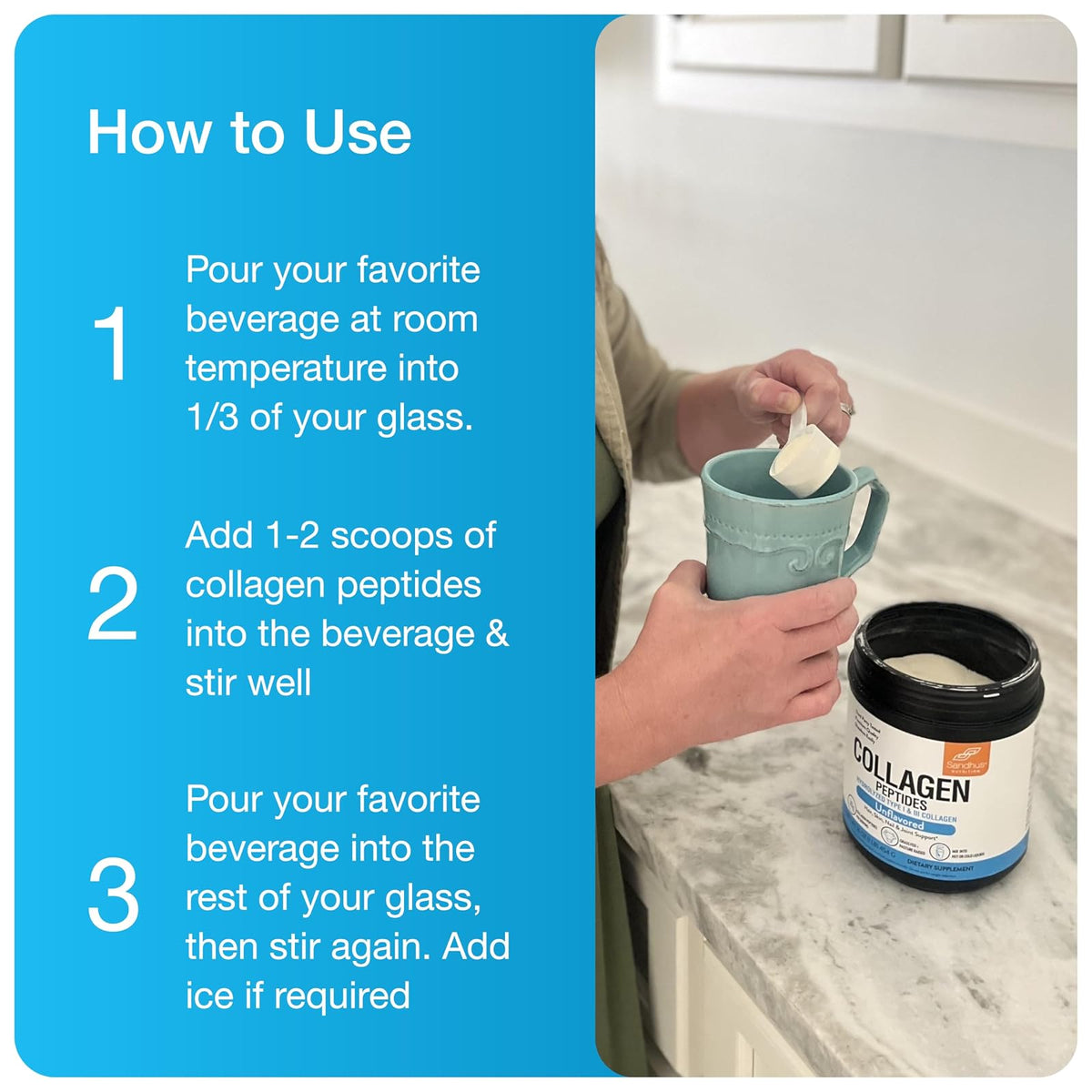 Versatile collagen powder for smoothies