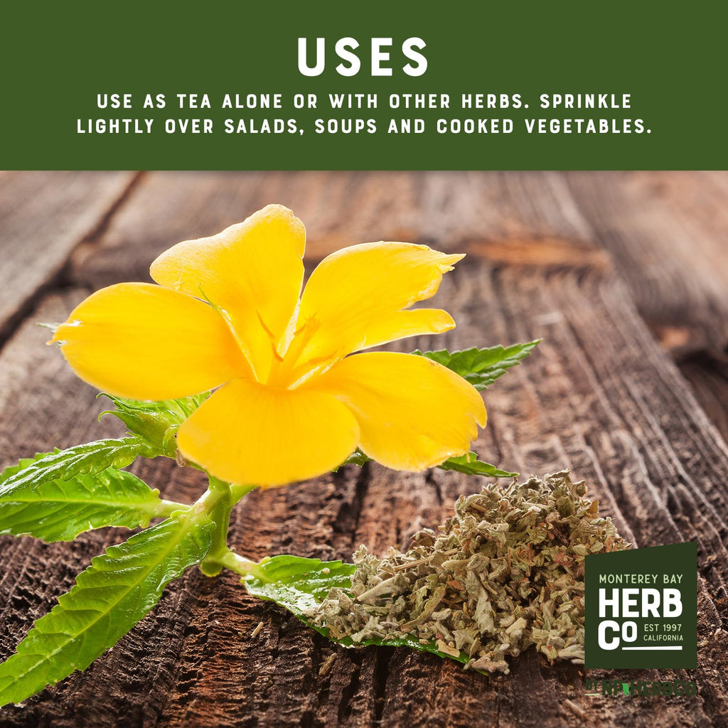 Versatile damiana leaf for recipes