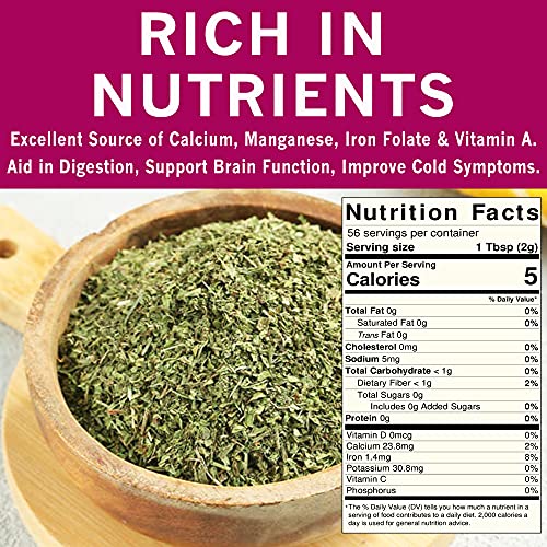 Versatile dried mint for green tea bags