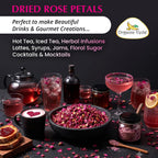 Versatile dried rose petals for herbal detox