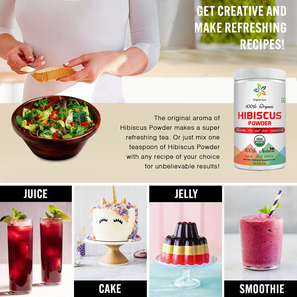 Versatile hibiscus powder for smoothies