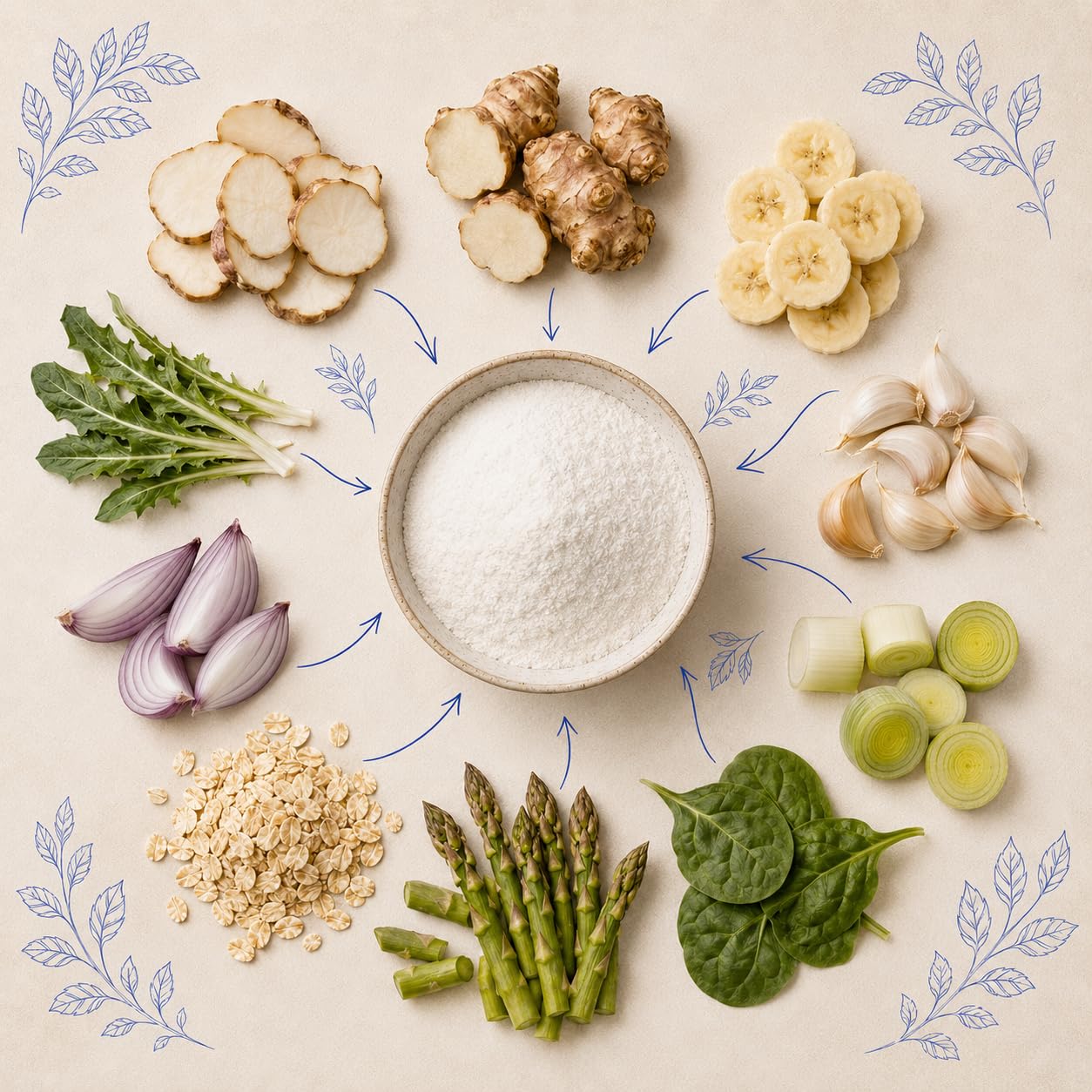 Versatile inulin powder for smoothies