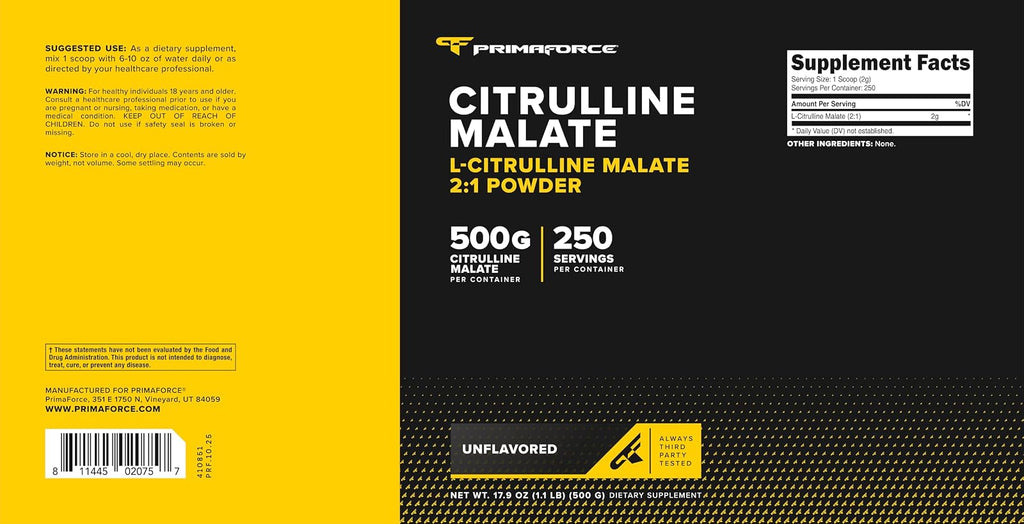 Versatile L-Citrulline Malate for muscle support