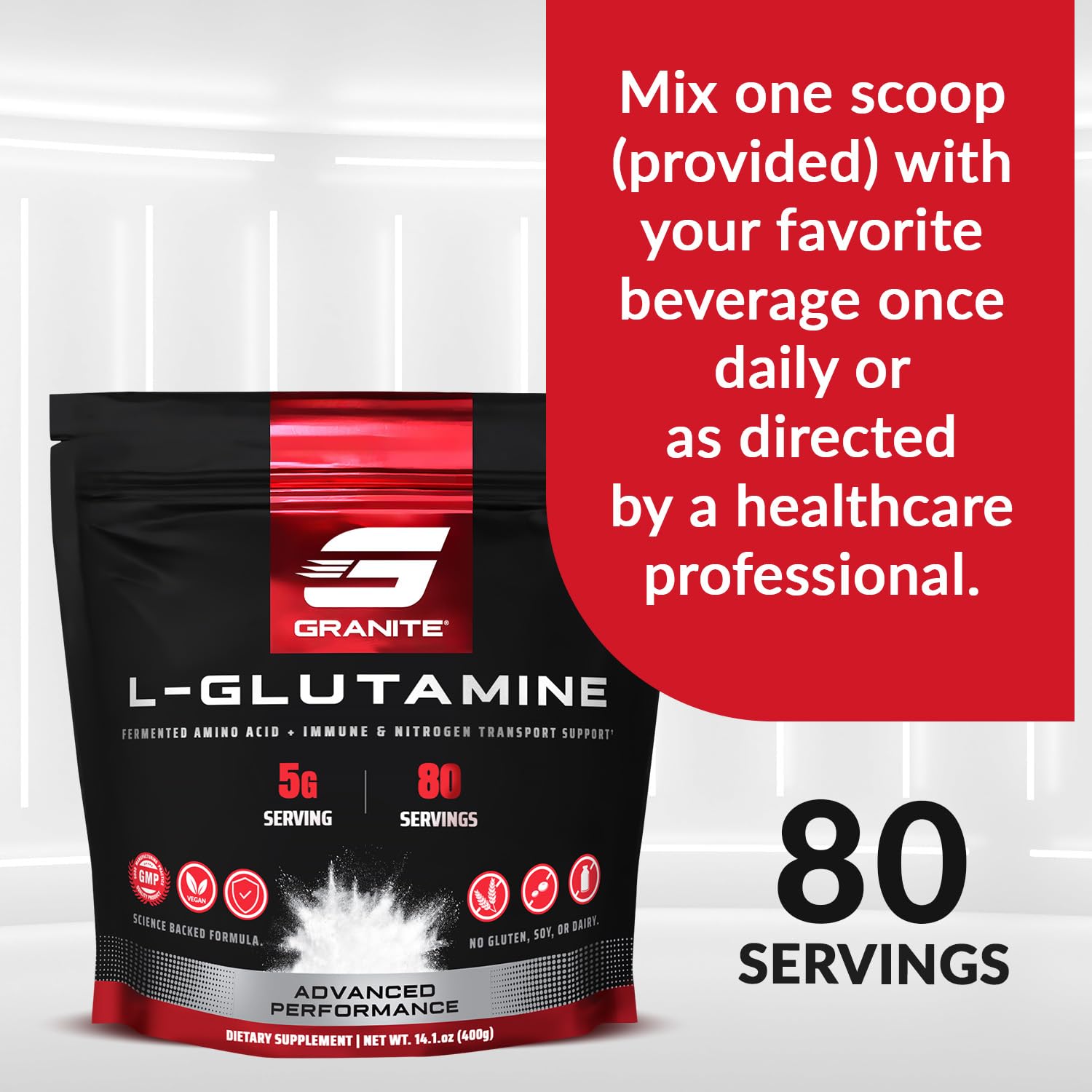 Versatile L-Glutamine for daily use