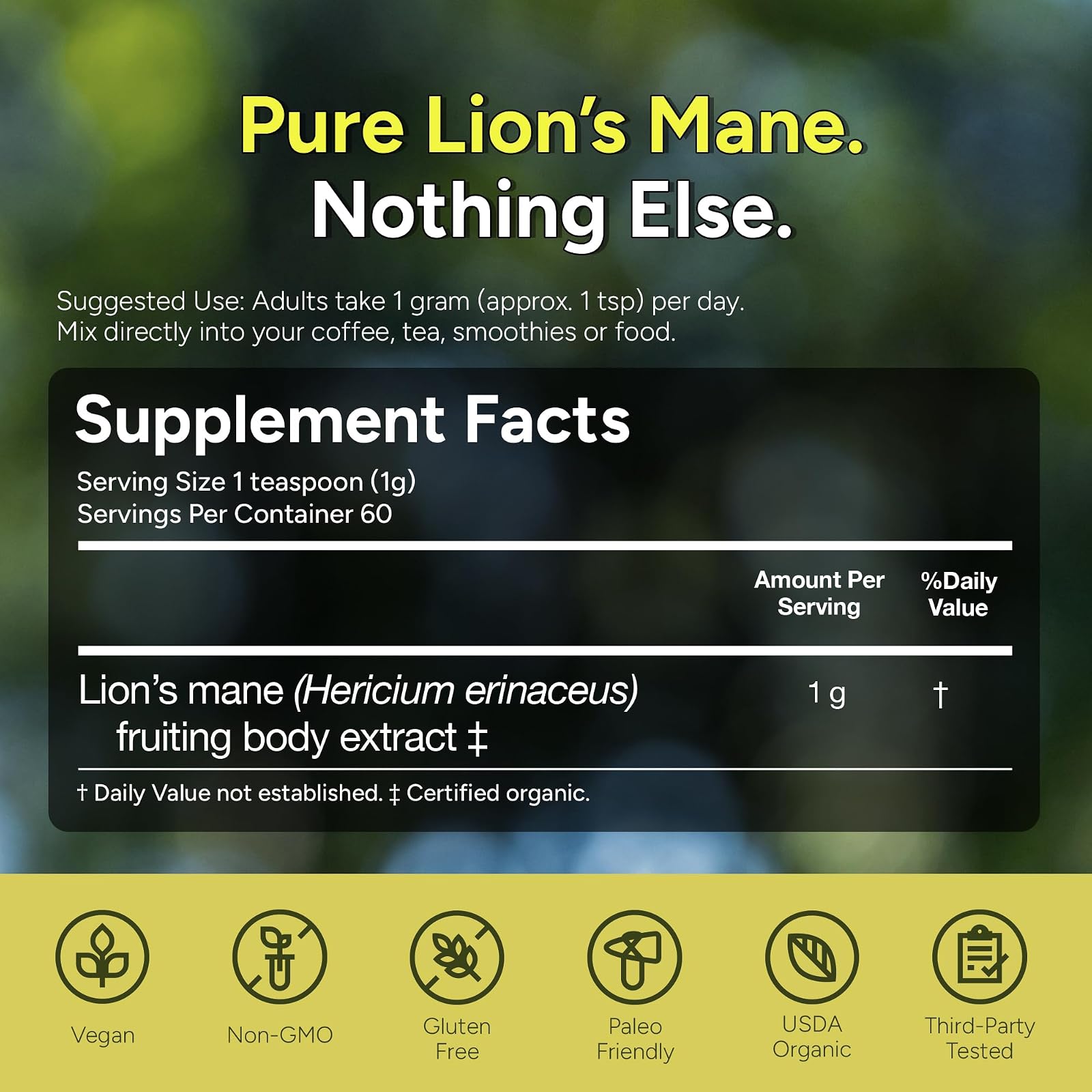 versatile lion's mane powder for smoothies