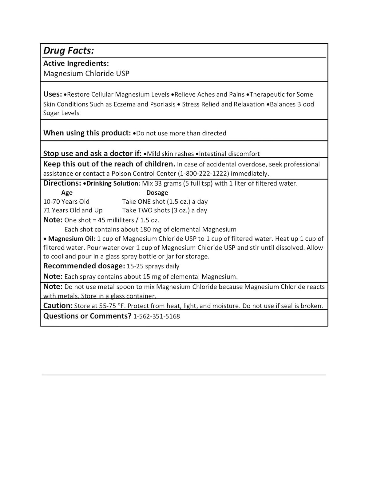 versatile magnesium powder for recipes