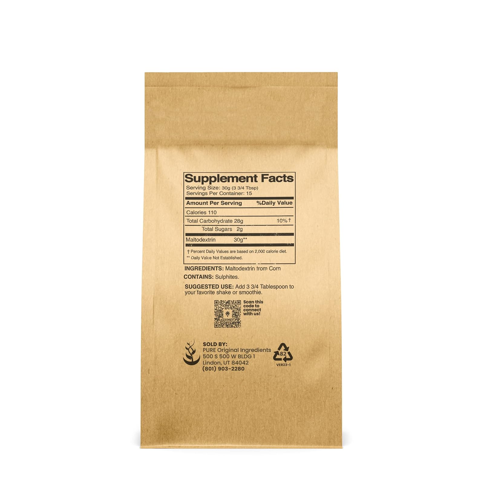 Versatile maltodextrin for smoothies and shakes