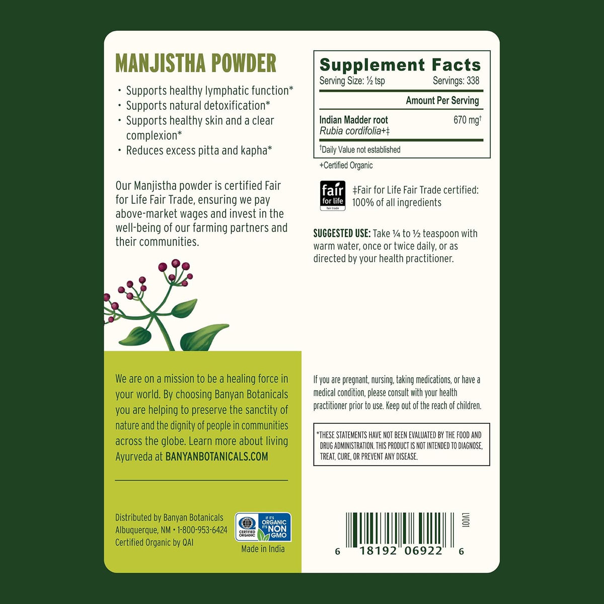 versatile manjistha powder for wellness