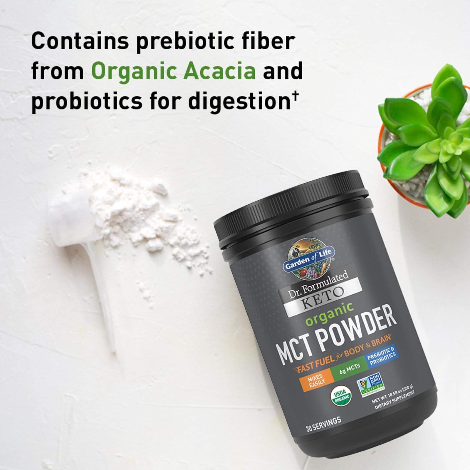 Versatile MCT powder for smoothies