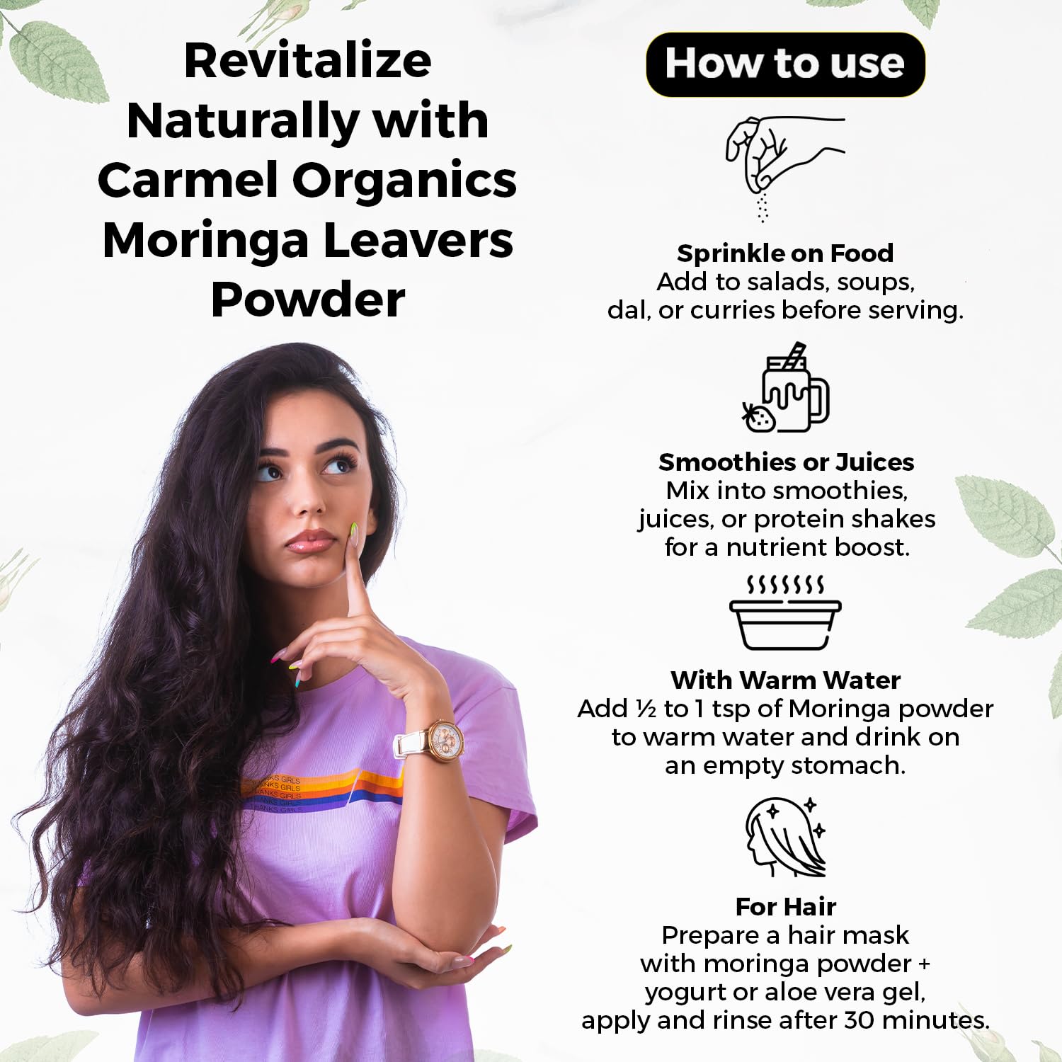 Versatile Moringa leaves powder for baking