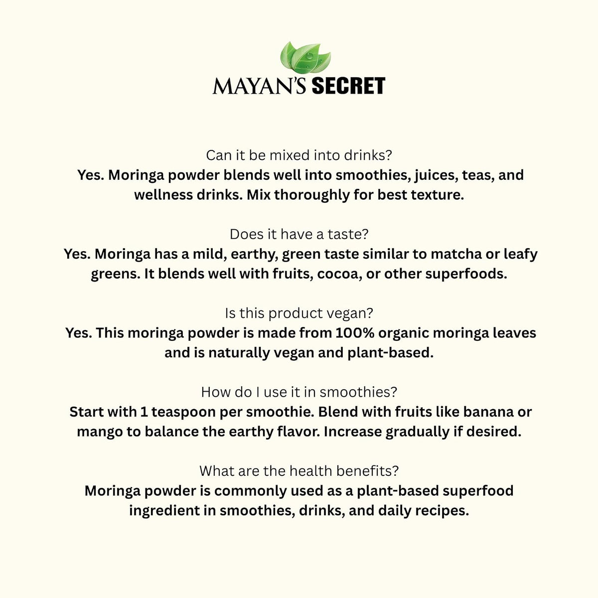 versatile moringa powder for cooking
