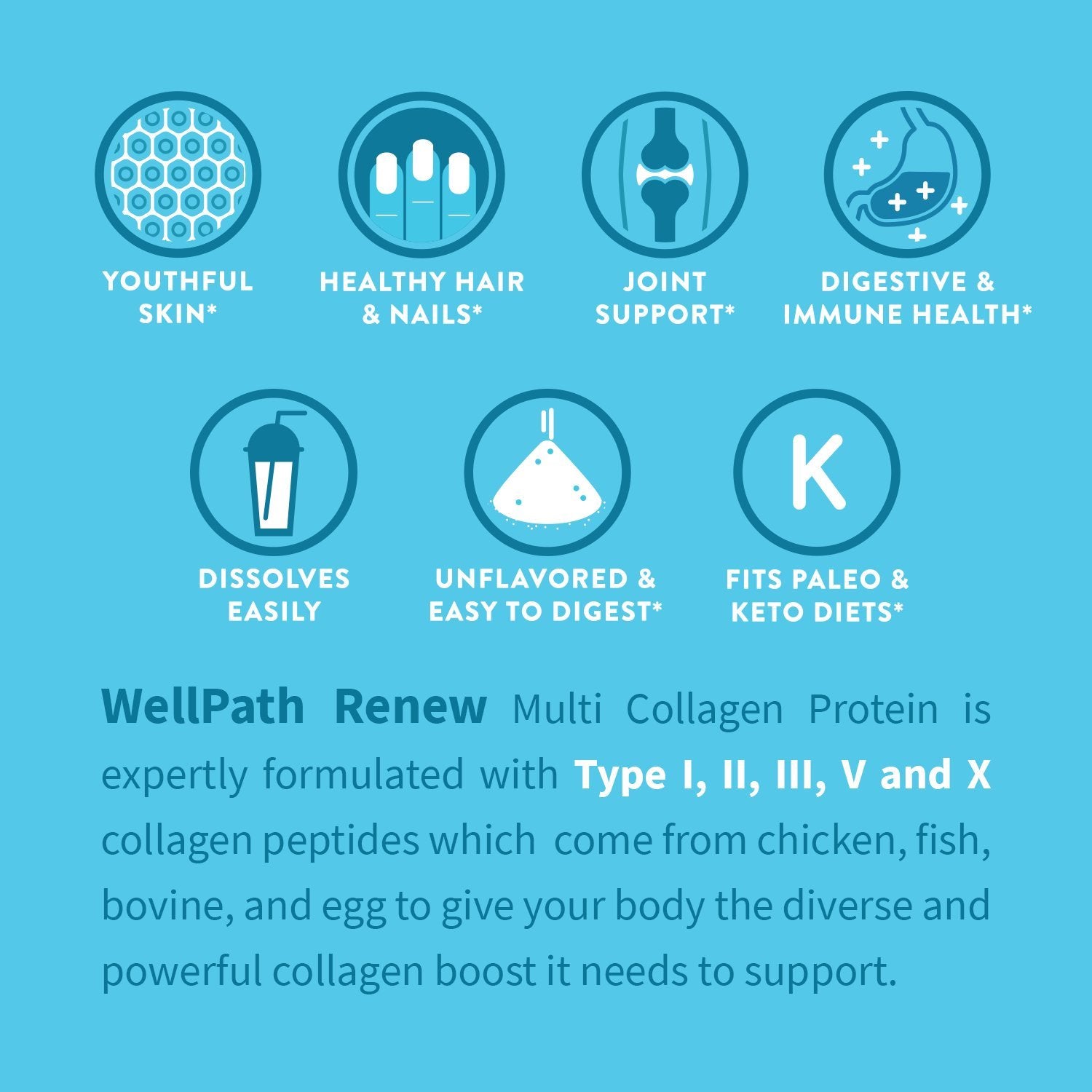 versatile multi collagen powder blend
