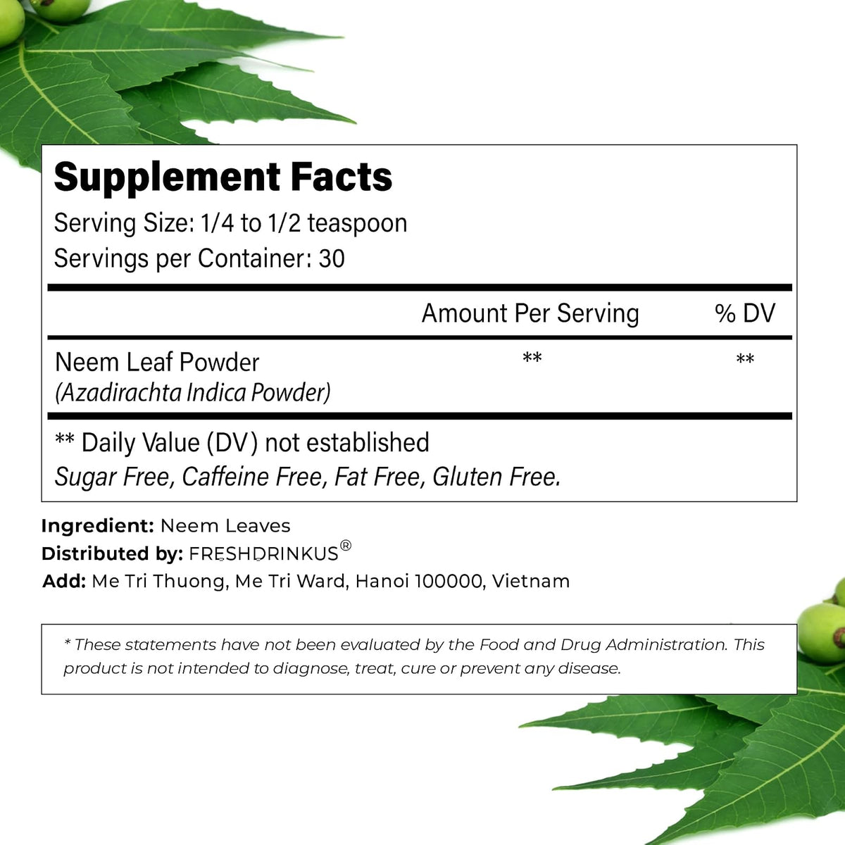Versatile neem powder for cooking