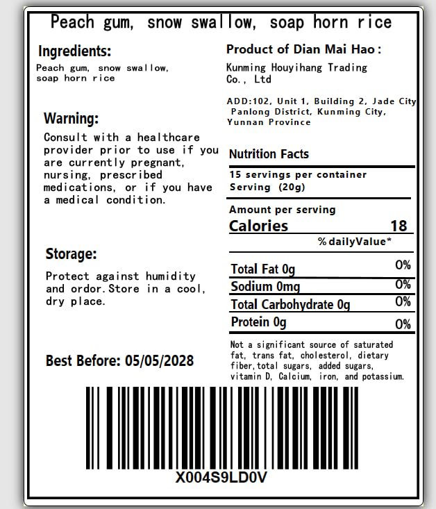 Versatile peach gum herbal mix