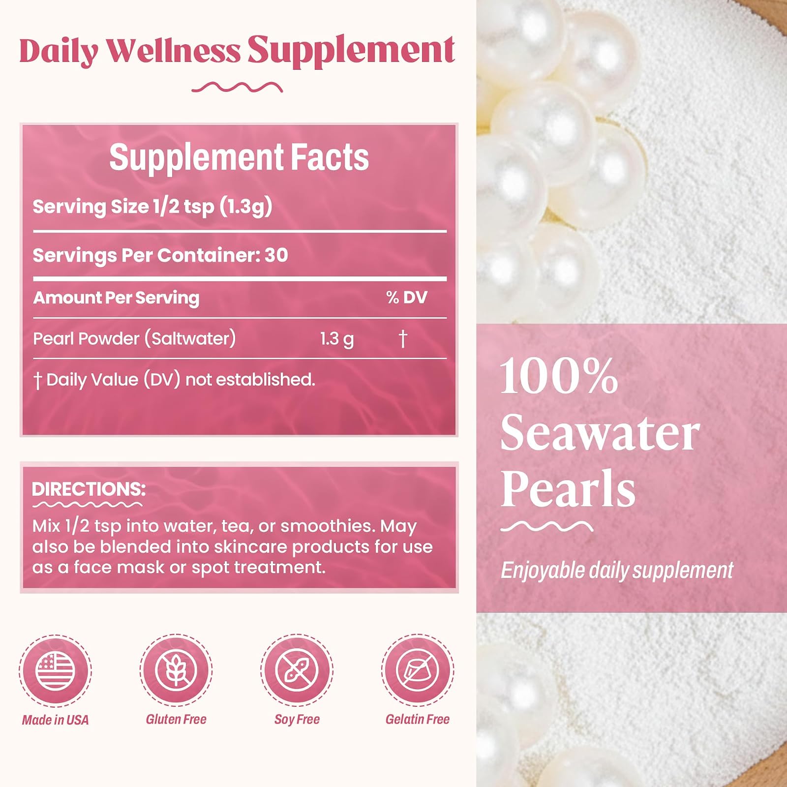 versatile pearl powder for smoothies