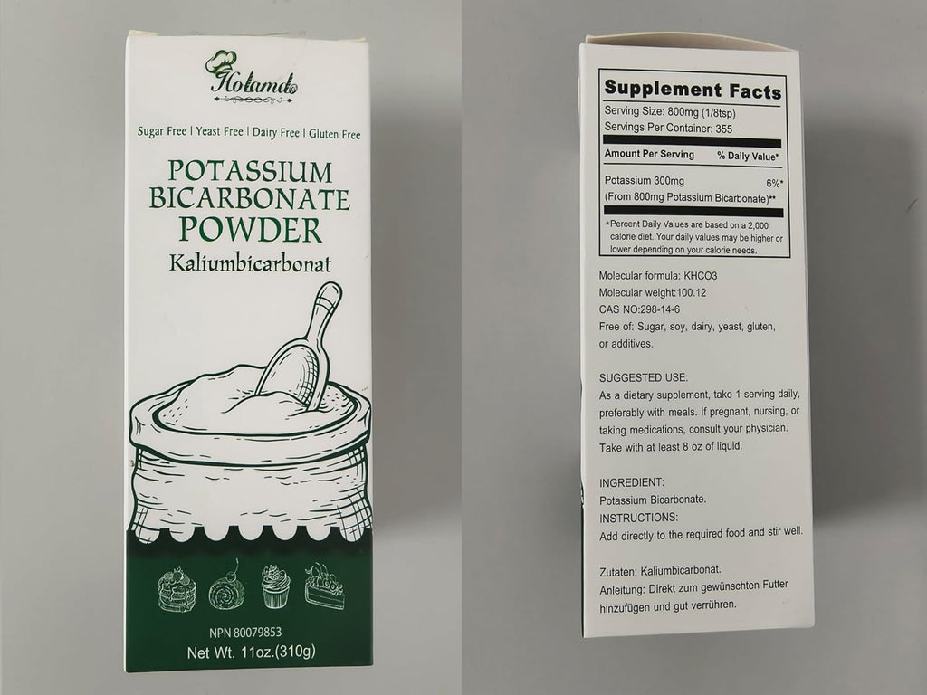 Versatile potassium bicarbonate powder