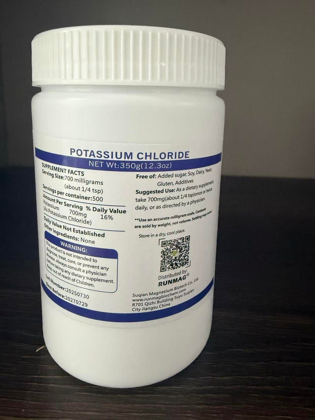 Versatile potassium chloride for recipes