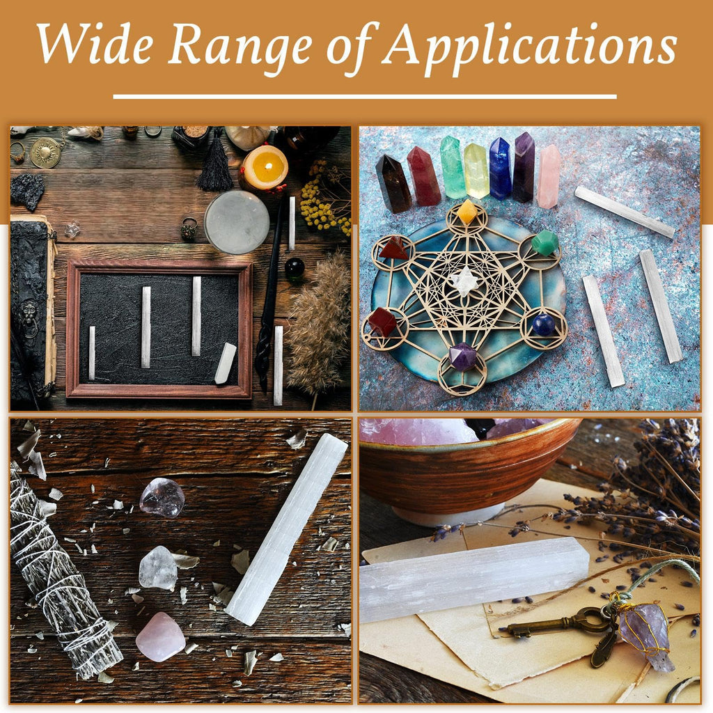 Versatile selenite wands for wellness