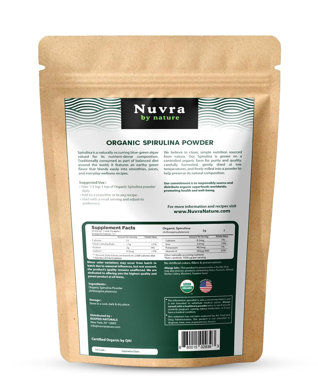 Versatile spirulina for baking recipes