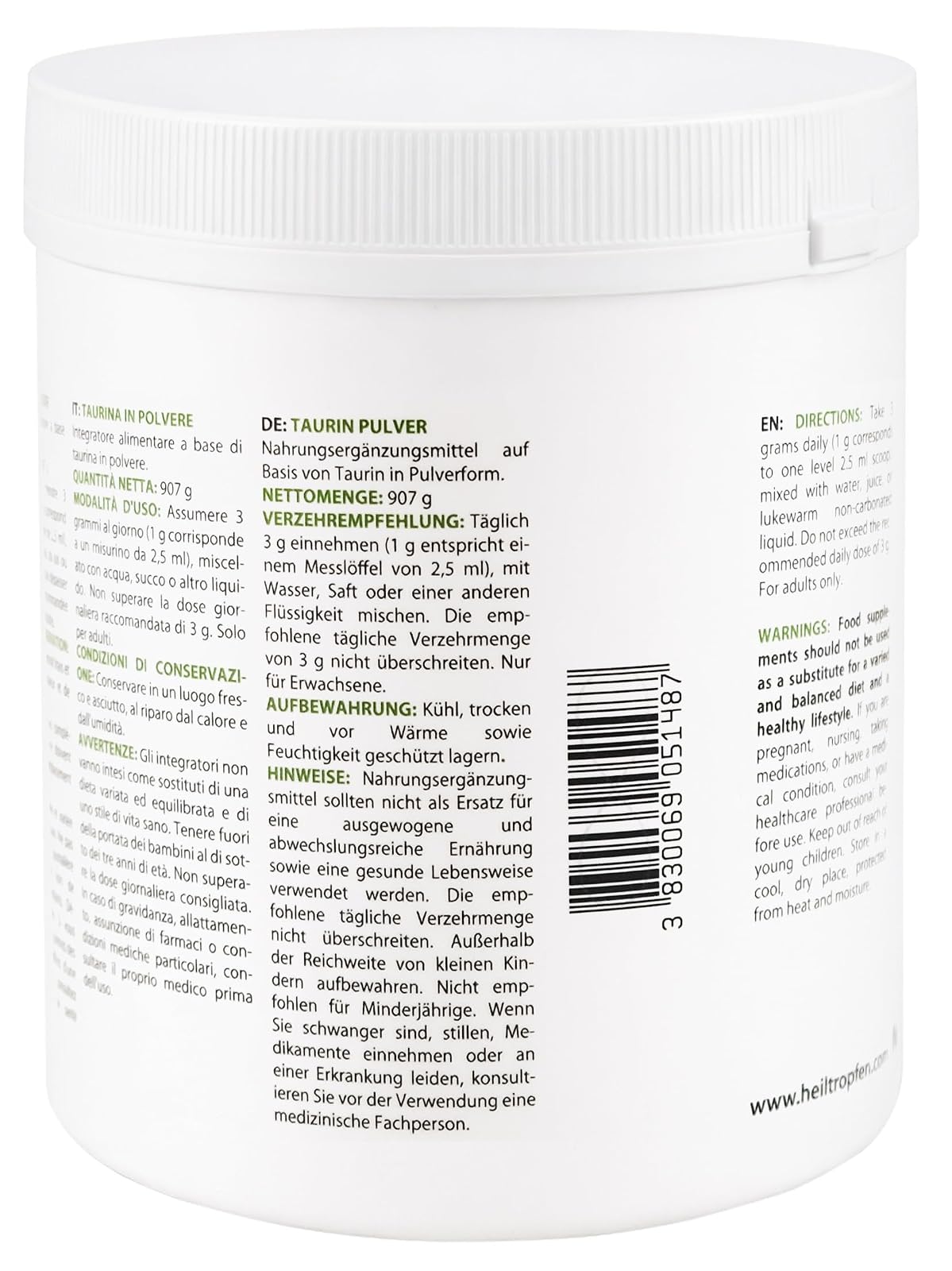 versatile taurine powder for smoothies