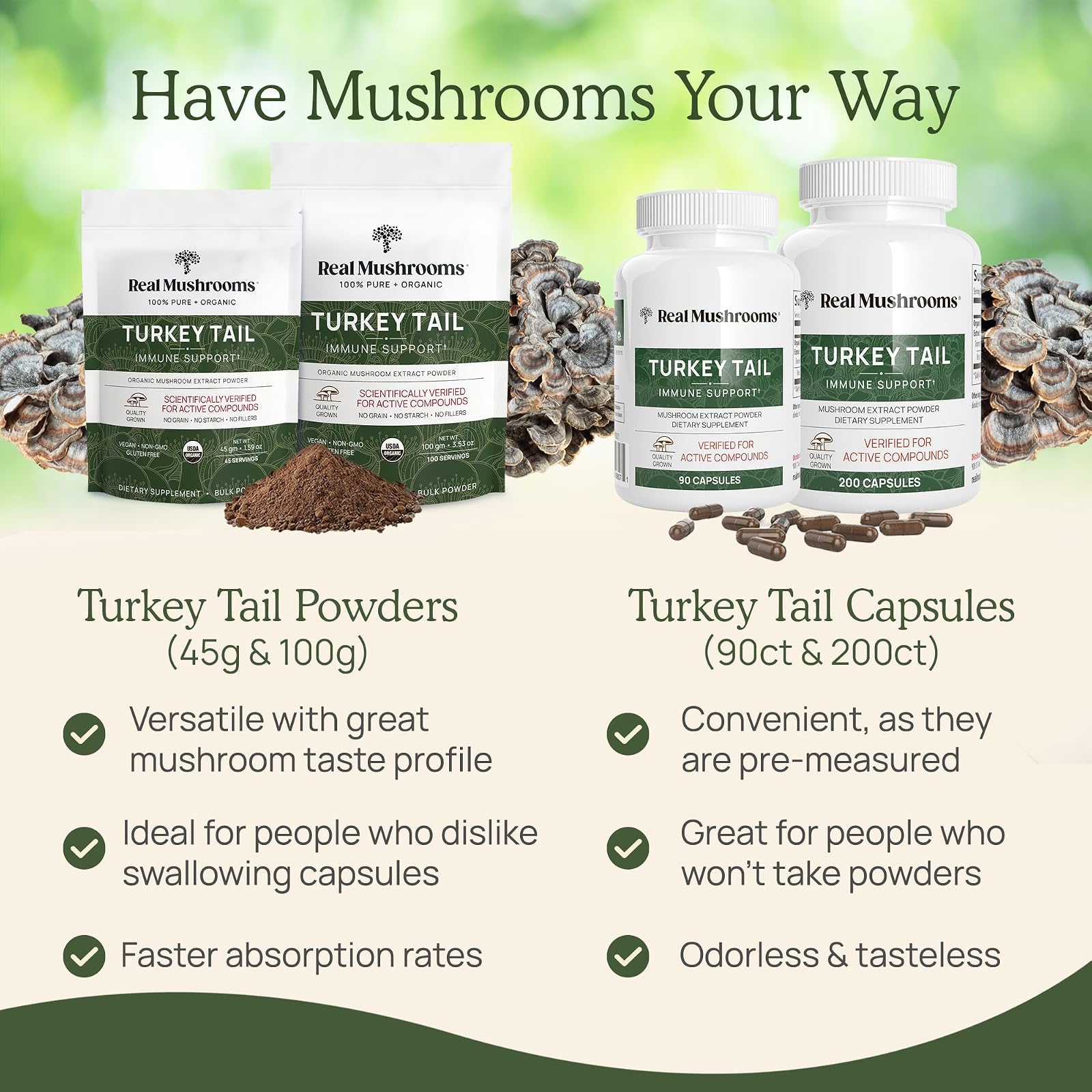 versatile turkey tail for smoothies