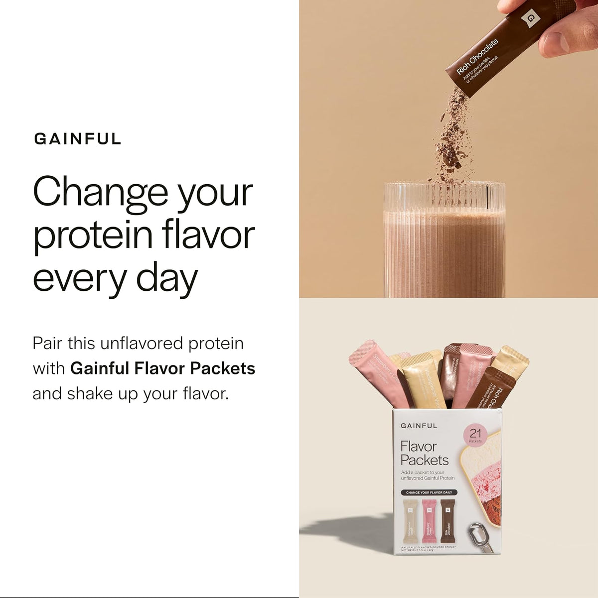 Versatile unflavored protein powder option