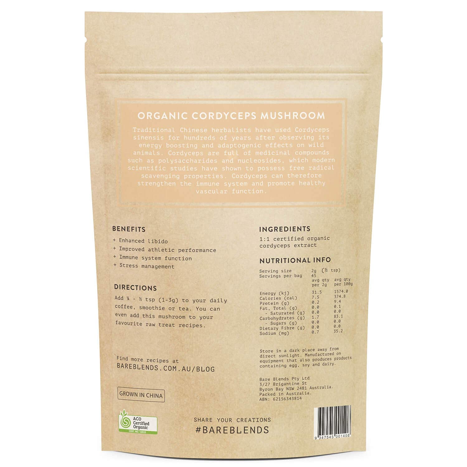 Versatile uses of Cordyceps mushroom powder
