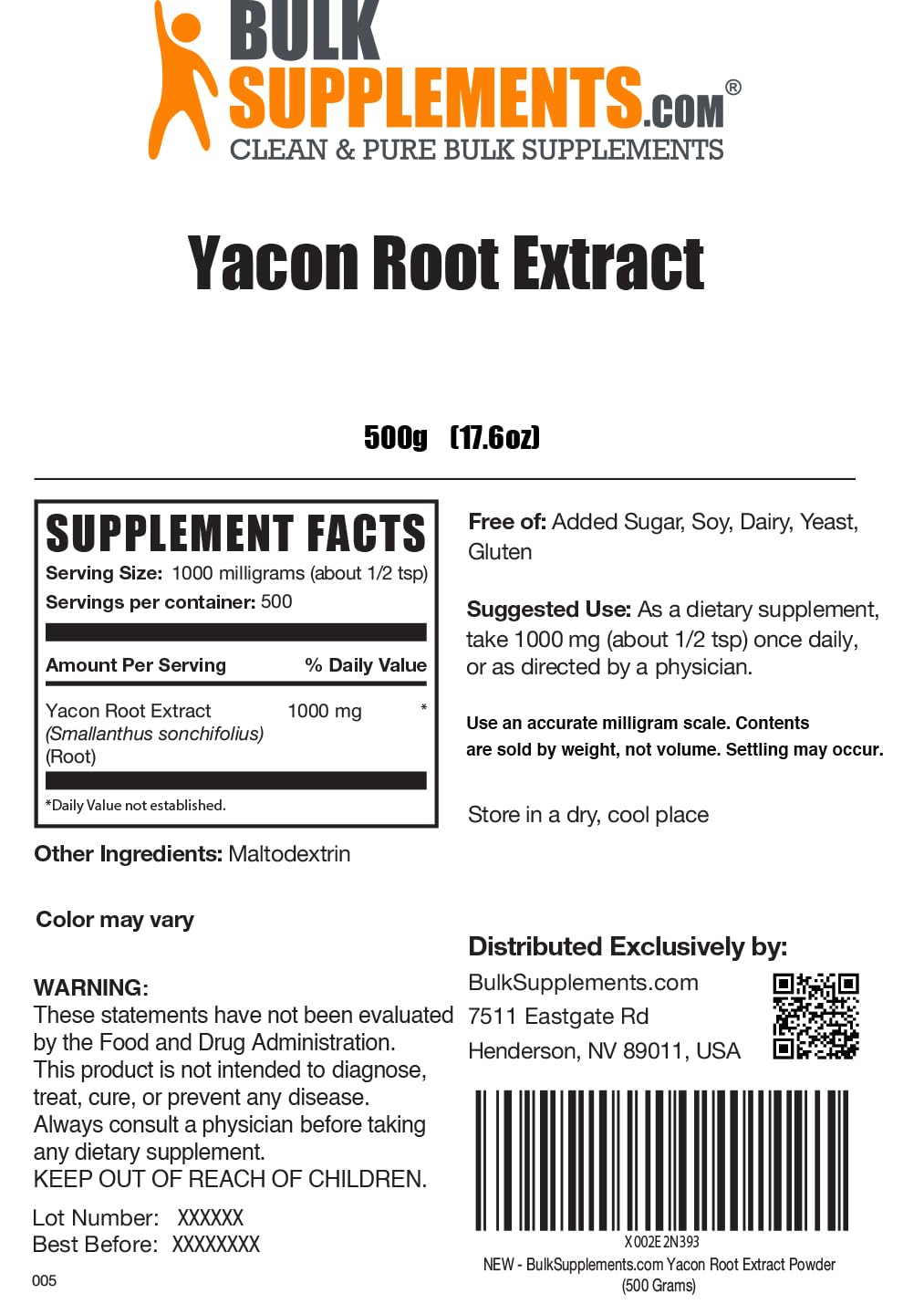 Versatile yacon root extract uses