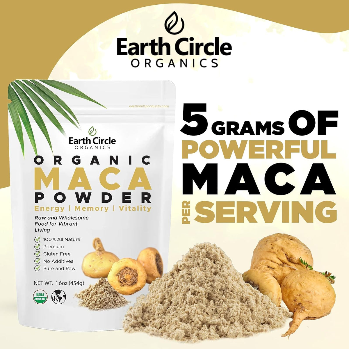 Versatile yellow maca root powder for smoothies