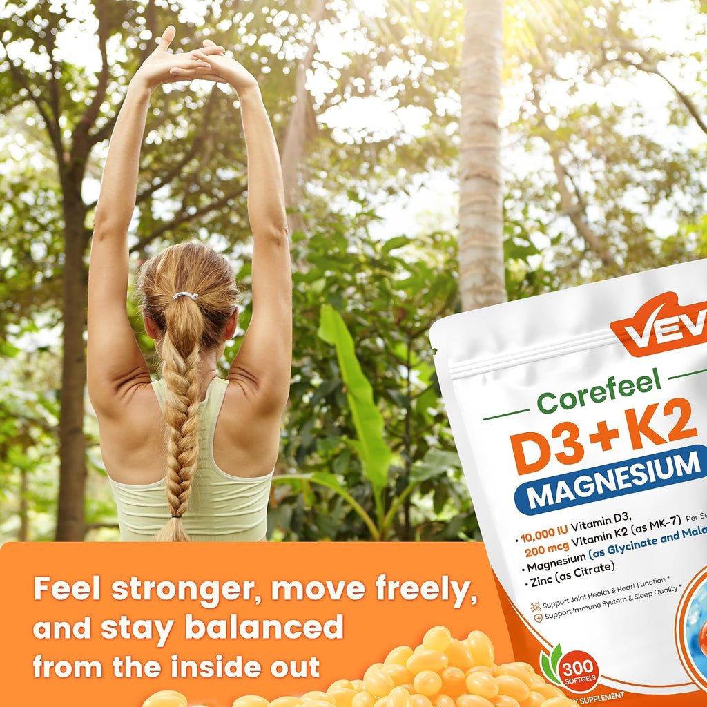 VEV Corefeel vitamin D3 K2 dosage